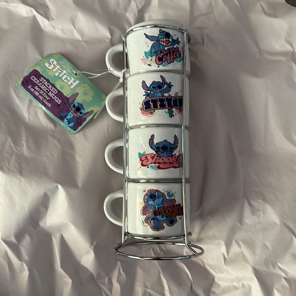 Disney | Dining | Lilo Stitch Stackable Espresso Mugs Set Of 4 | Poshmark